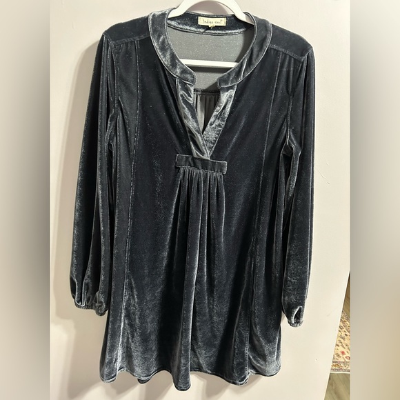 indigo soul | Tops | 225 Dark Gray Long Tunic Feels Like Crushed Velvet ...